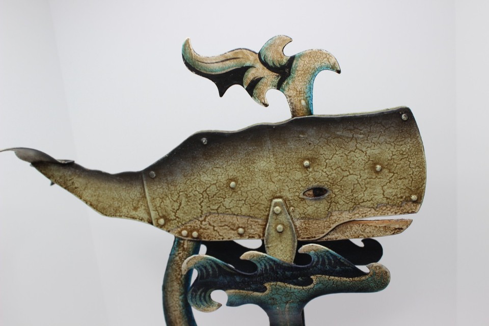 Authentic Models Balance Toy Rocking Whale Kinetic AM Metal 20 inch ...