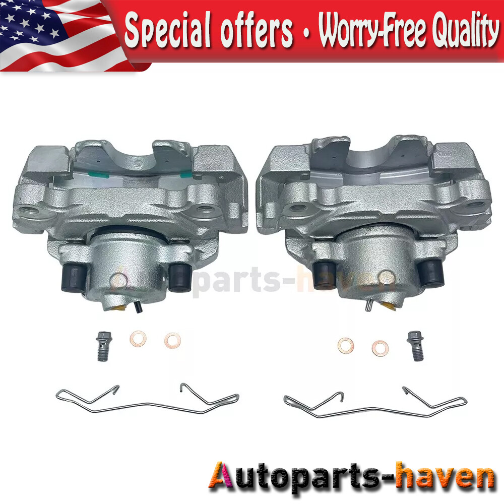 New Pair Front Brake Calipers w/ Bracket fits VW Jetta Beetle Golf ...