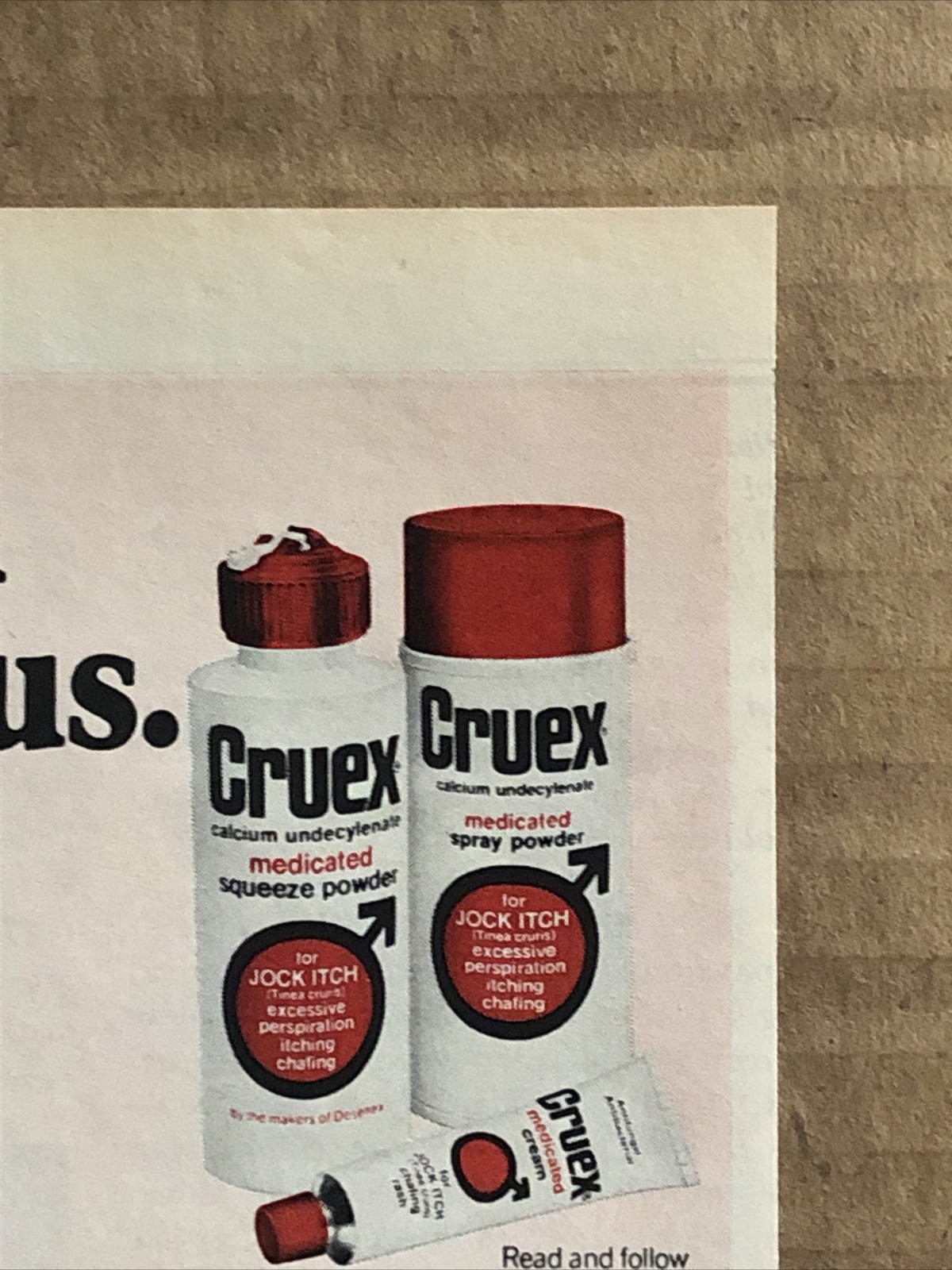 1980 Cruex Medicated Antifungal Powder PRINT AD Jock Itch VTG 80s Advertisement | eBay