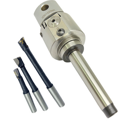PRECISION ADJUSTABLE BORING HEAD 1.5'' WITH MT1 SHANK & 3PCS CARBIDE ...