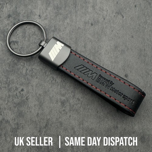 BMW M Sport Motorsport Styling Keyring / Keychain Leather Red Stitching ...