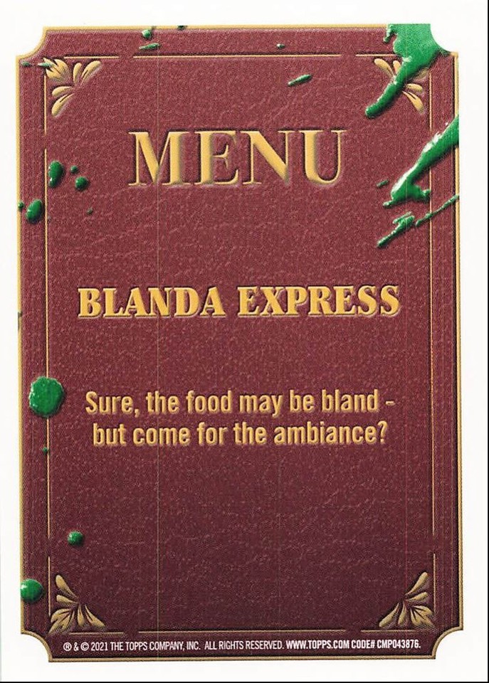 2021 Topps Garbage Pail Kids Food Fight Pete Nut Allergy #7B Booger ...