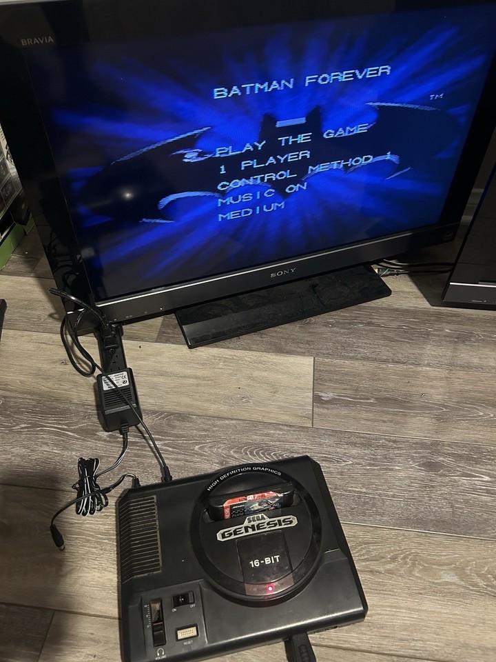 Sega Genesis 16-Bit Console Power Supply w/ Games & Controller MK-1601 ...