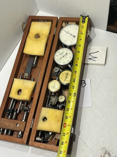 Box Of Vintage Dial Indicators Assorted With Wooden Protective Case | eBay