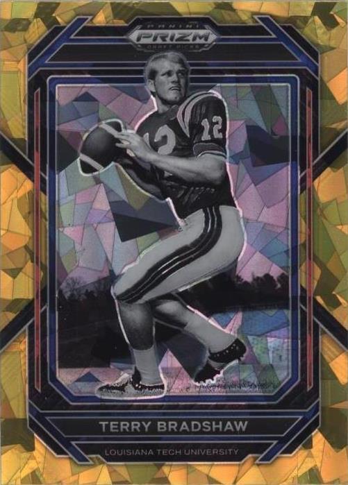 2023 Panini Prizm Draft Picks - Terry Bradshaw #92 Gold Ice Prizm for ...