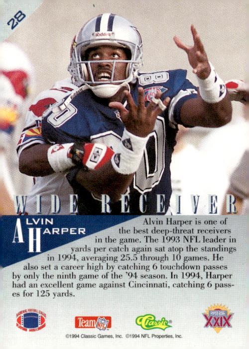 1995 Classic NFL Experience #28 Alvin Harper | eBay