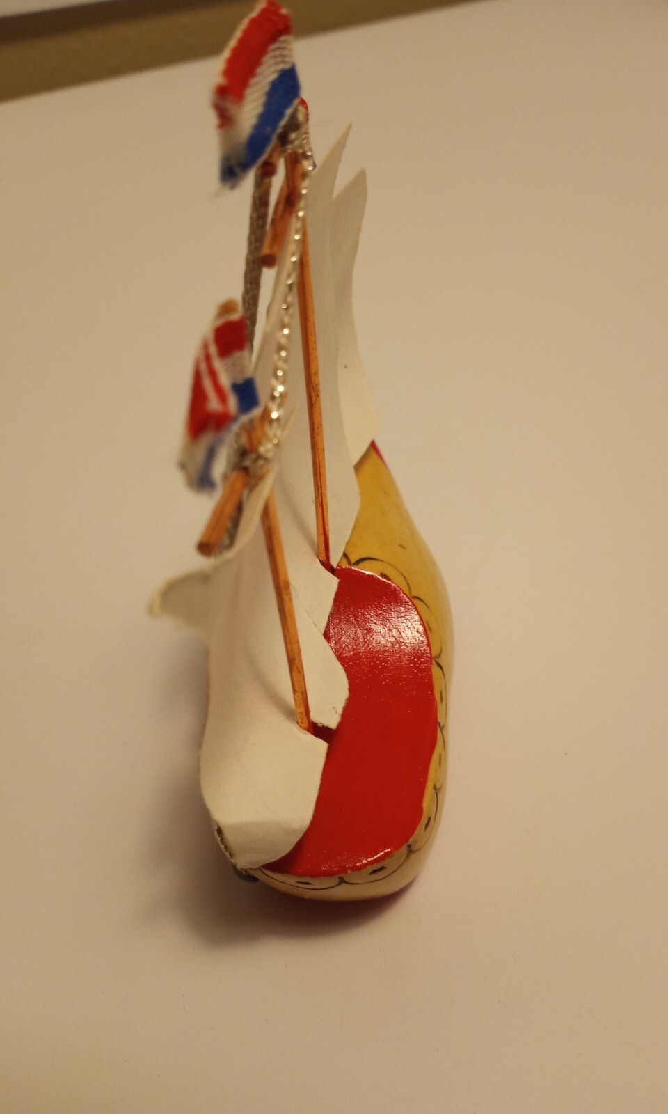 VINTAGE HOLLAND DUTCH WOODEN CLOG SHOE SAIL BOAT TRAV… - Gem