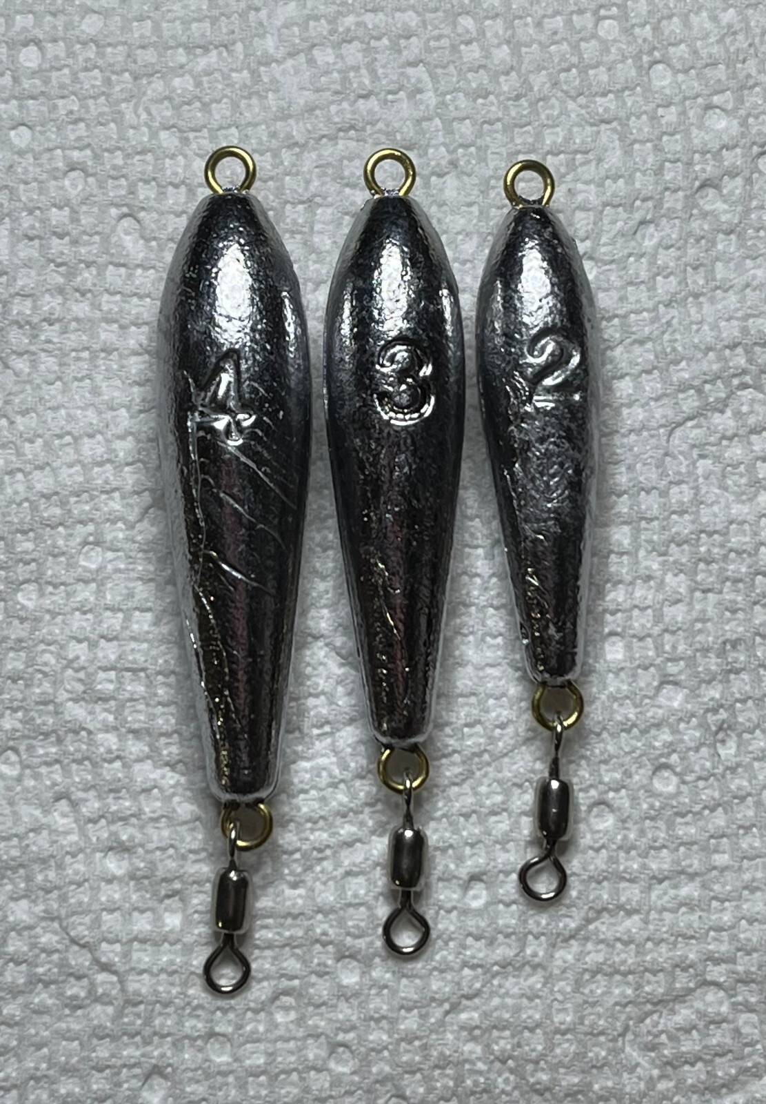 Trolling Sinker Torpedo Inline Weight 2 oz 3 oz 4 oz w/Swivel FREE ...