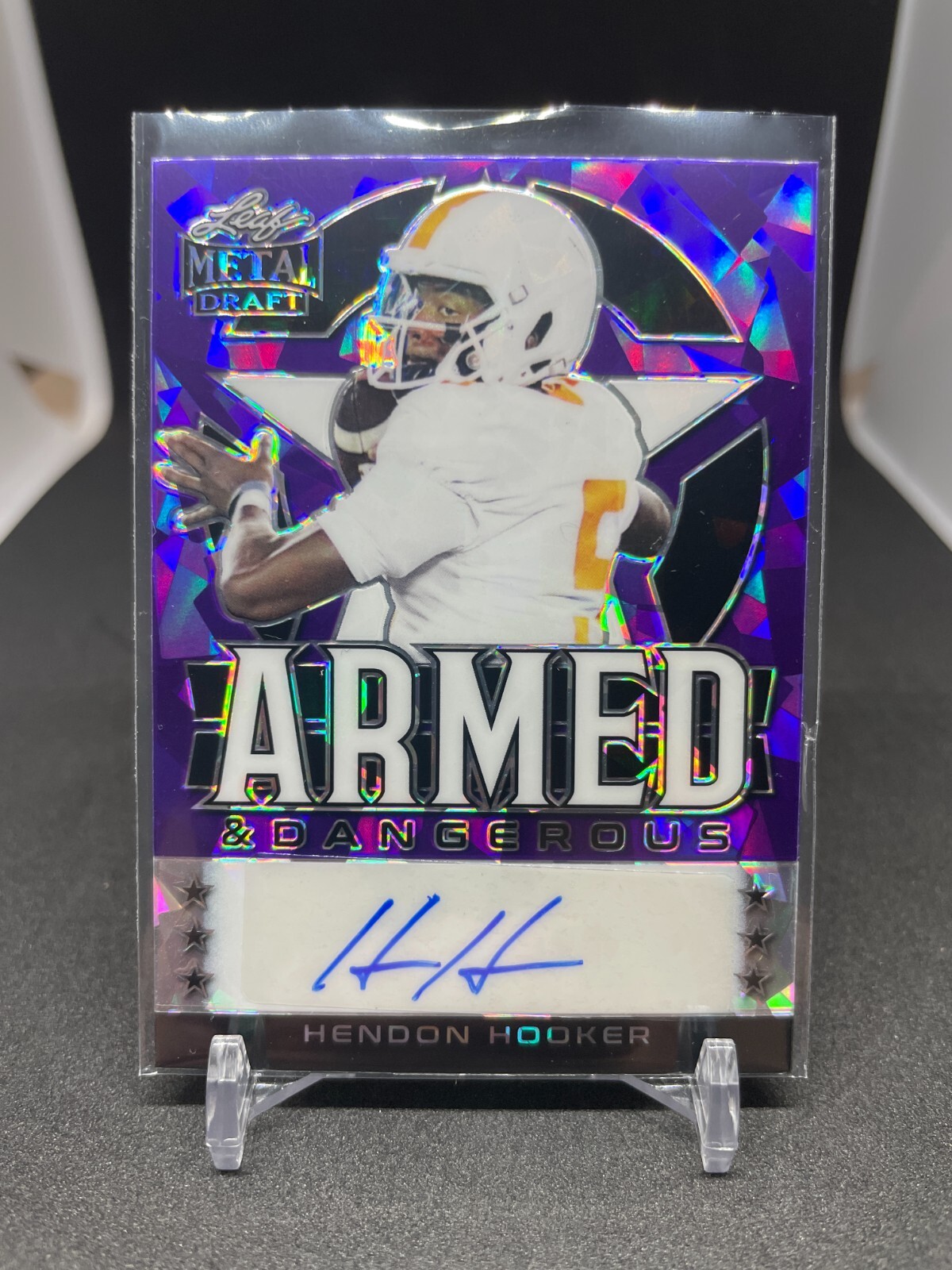 2022 LEAF METAL DRAFT HENDON HOOKER AUTO RC #15/15 PURPLE CRYSTAL LIONS ...