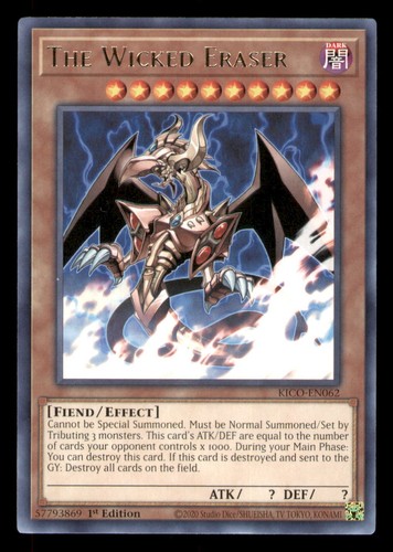 Yugioh The Wicked Eraser #KICO-EN062 King's Court LP | eBay
