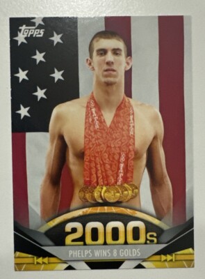 MICHAEL PHELPS WINS 8 GOLDS 2000's 2011 TOPPS AMERICAN PIE CARD #192 | eBay