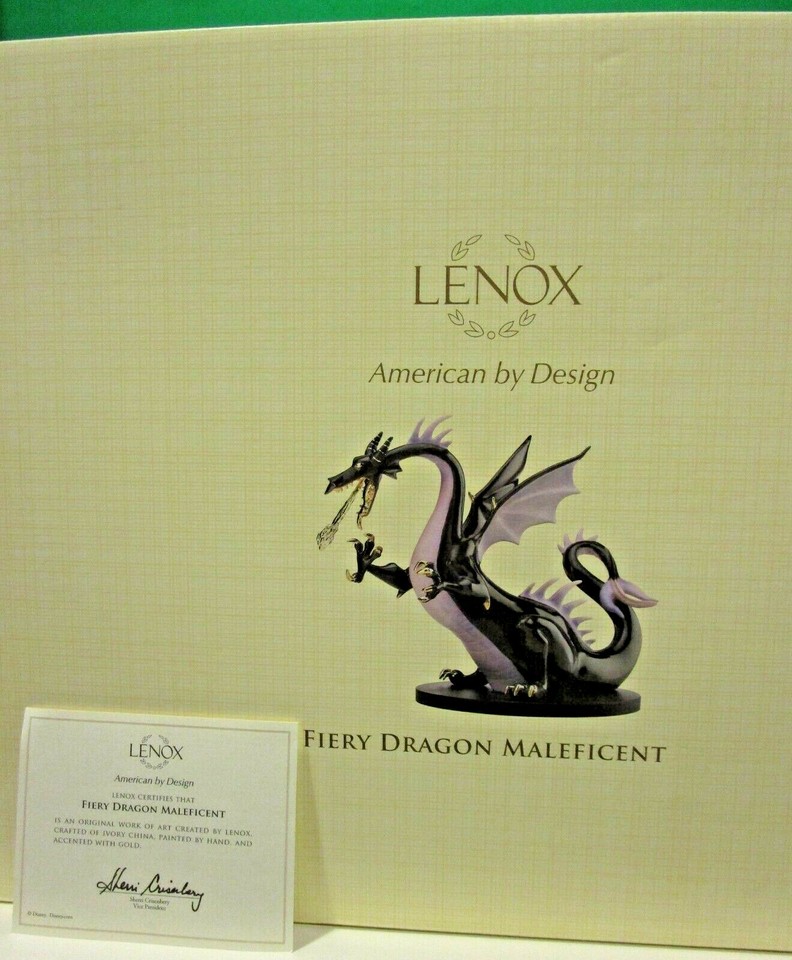 LENOX Disney FIERY DRAGON MALEFICENT SLEEPING BEAUTY sculpture NEW in ...
