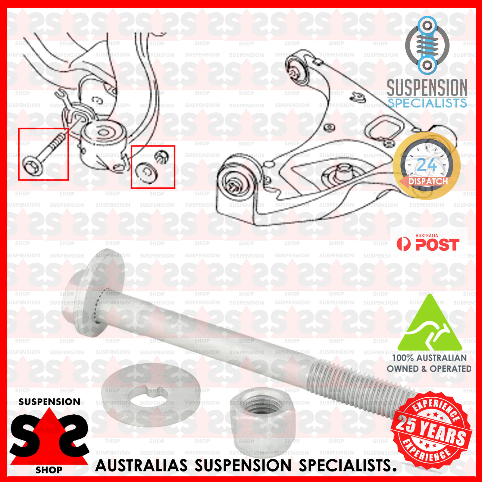 Camber Correction Screw Suit AUDI A4 B6 Avant (8E5) 2.4 A4 B6 Avant ...