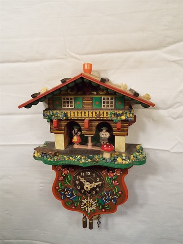 Vintage Wooden Mini German Cuckoo Clock Keller Germany Movement Wood | eBay