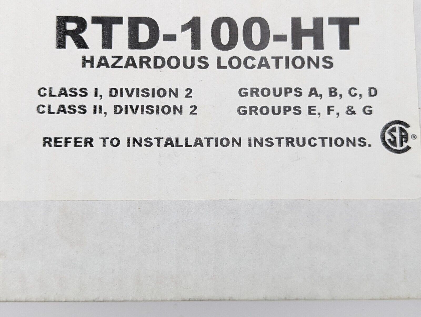 Thermon RTD-100-HT Temperature Sensor, NEW | eBay
