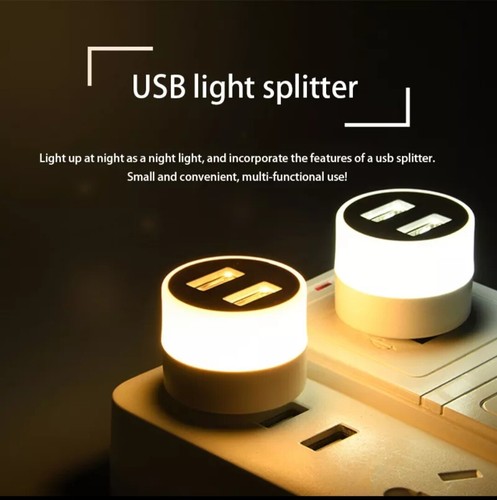 USB Portable LED Lamp Mini Night Light Round Lamp Computer Mobile Power ...