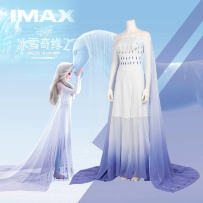 Princess Elsa Dress Cosplay Costume Birthday Party Snow Queen Dress ...