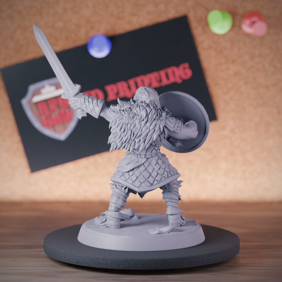 Northman Female Guard Miniature Viking Mini Dungeons and Dragons DnD 5e ...