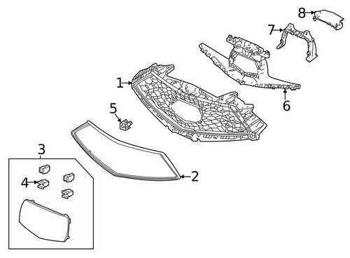 Genuine Acura Molding Front 71122-TGV-A10 | eBay