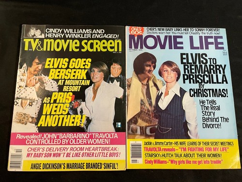 TV & MOVIE SCREEN Oct., 1976, MOVIE LIFE Oct., 1976 Elvis, Priscilla | eBay