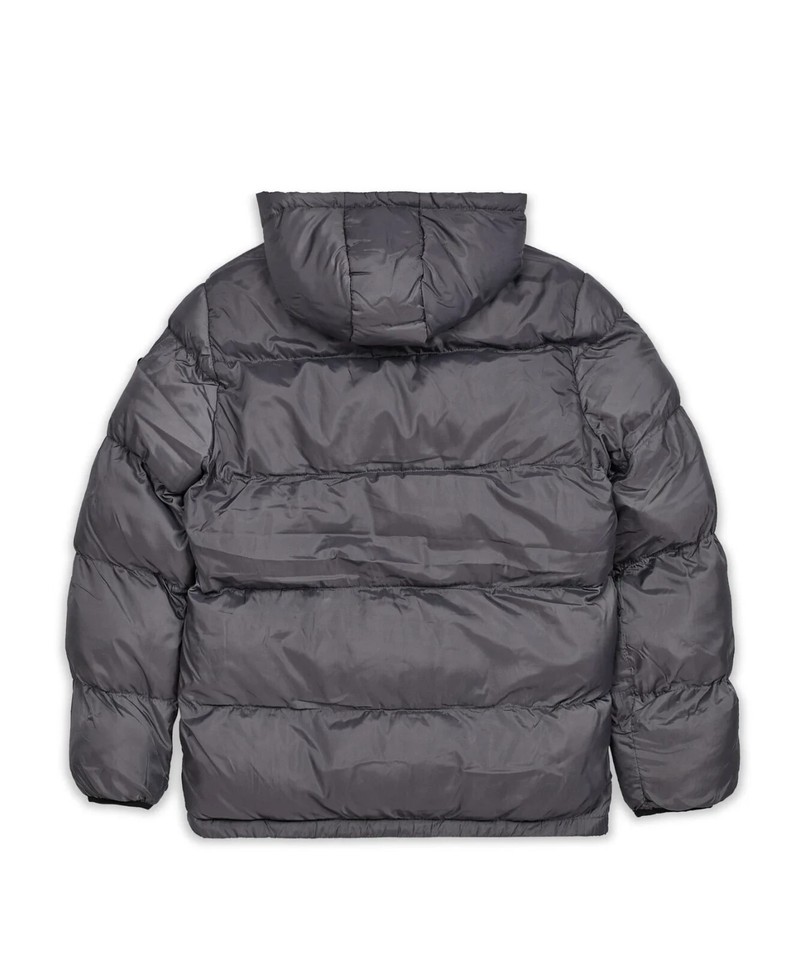 Large NEW - Men's REASON Winslow Hooded Puffer jacket Brown Gray | eBay