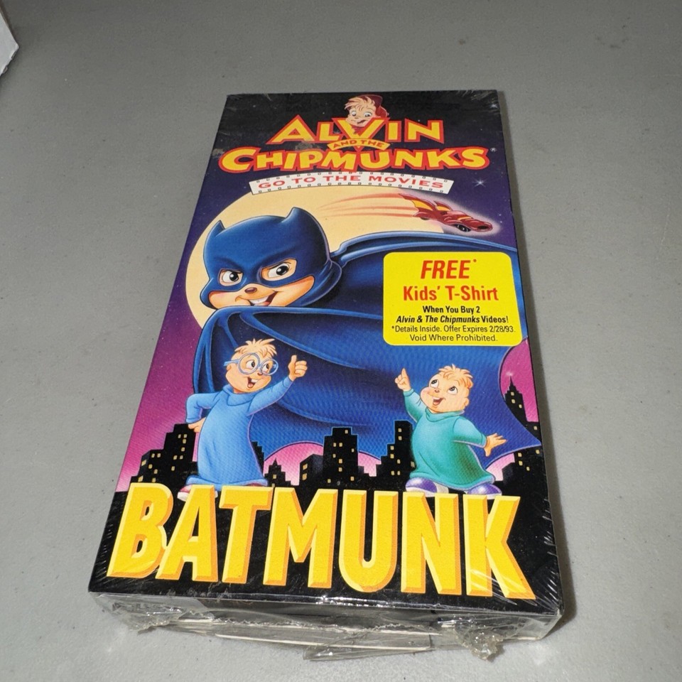Alvin and the Chipmunks Go to the Movies Batmunk VHS 1992 Kids Free ...