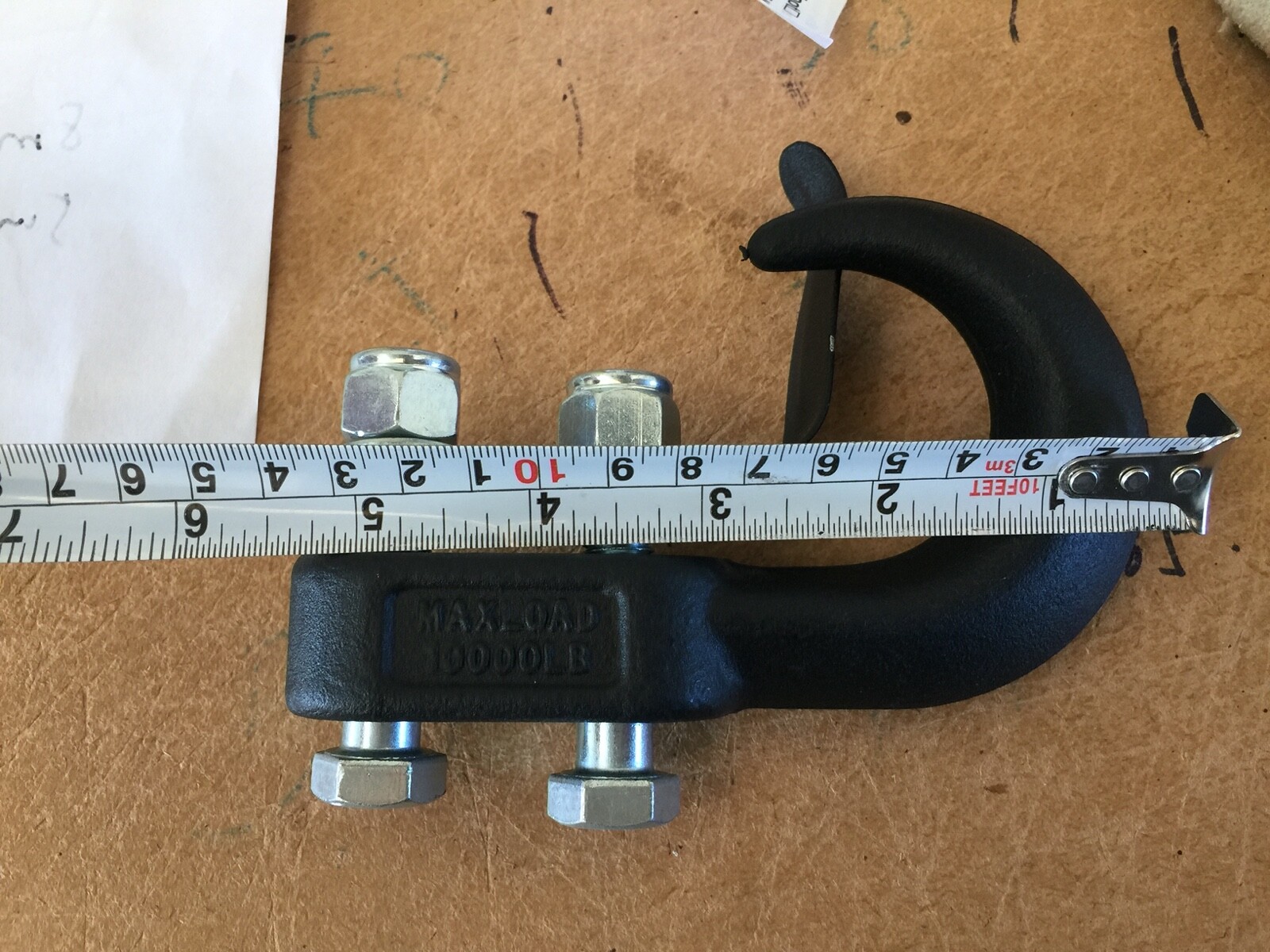 2X Tow Hook 10000LB Matt Black 4x4 Off road Recovery Towing 4.5t 4WD ...