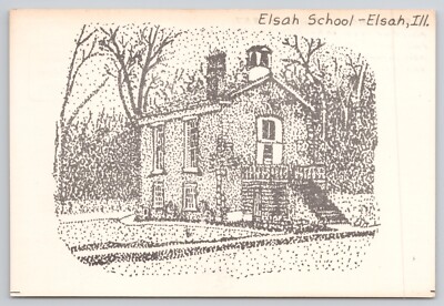 Postcard Elsah School Elsah Illinois | eBay