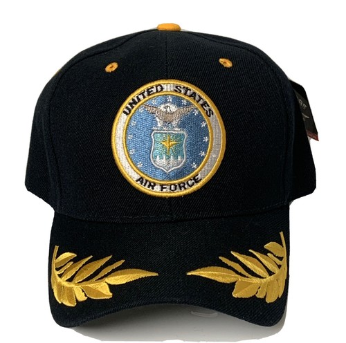 LICENSED DELUXE U.S. AIR FORCE USAF INSIGNIA LOGO EMBLEM OAK LEAF CAP ...
