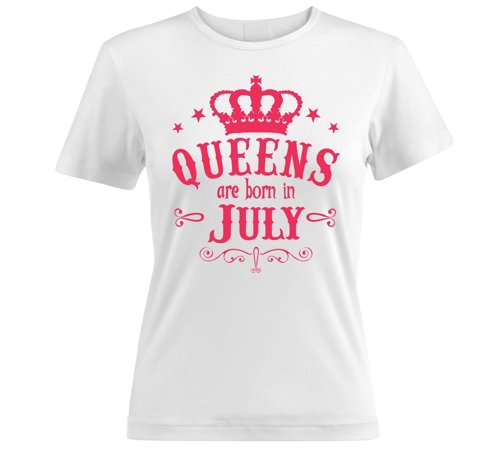 Queens Are Born in July Women's T-shirt. Birthday Girl. gift for her. S ...