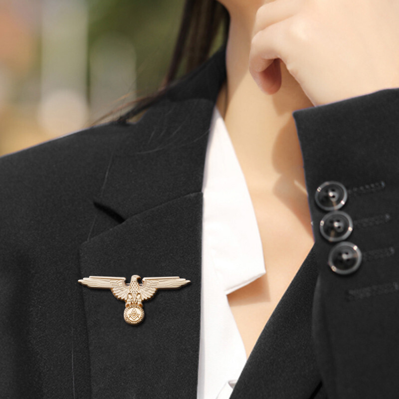 Masonic Eagle Badge German Mason Insignia Freemason Emblem Wing Brooch ...