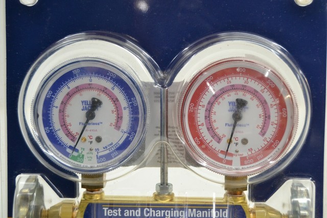 YELLOW JACKET 42004 Series 41 Manifold with 3-1/8 inch Gauge for sale ...