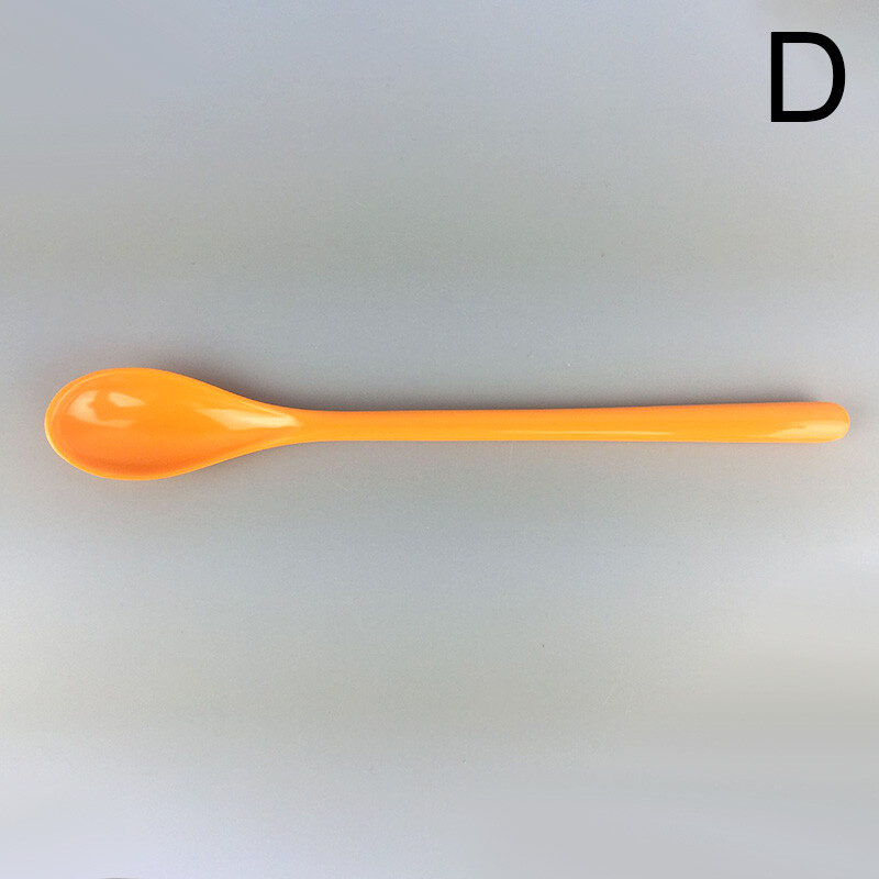 Plastic Long Handle Spoons Dessert Kitchen Coffee Drink Spoon Cutlery ...