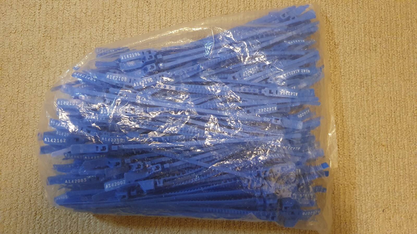 21cm Serialized Tagging Cable Ties - Blue | eBay Australia