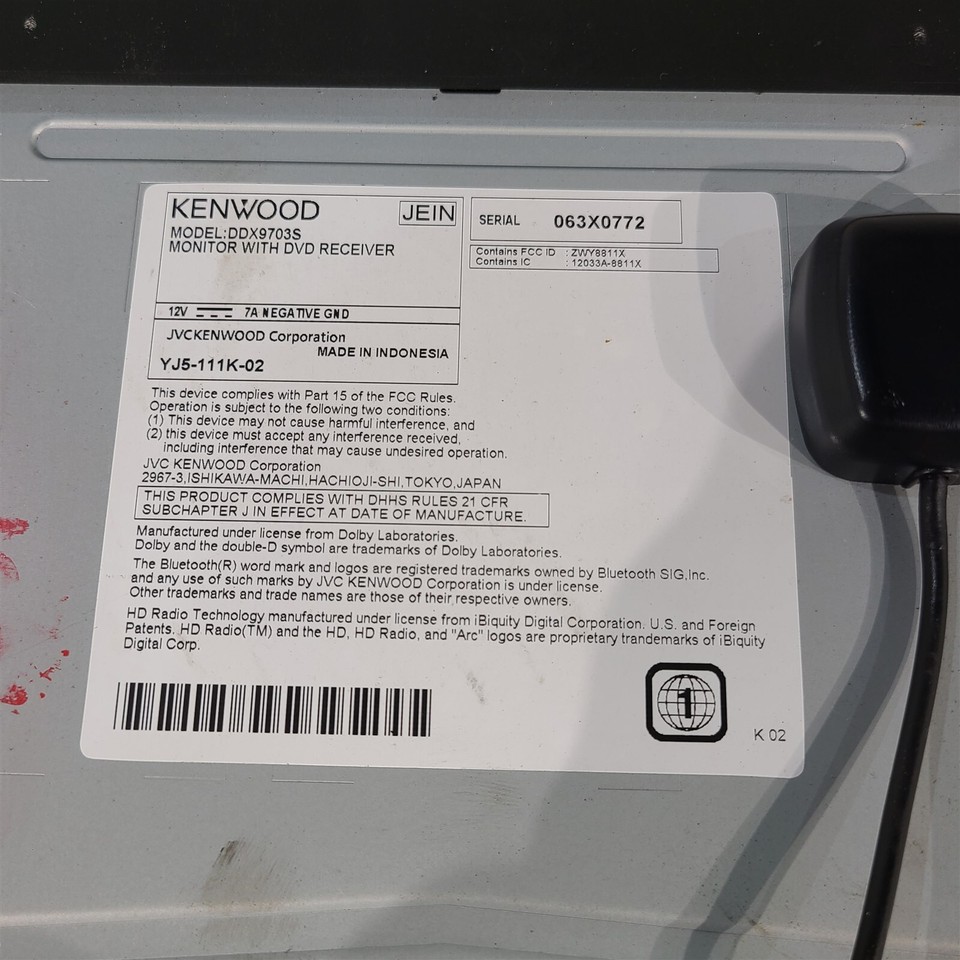 Kenwood DDX9703S Dvd Receiver W/ PAC RP5-GM11 Module Aa7281 | eBay