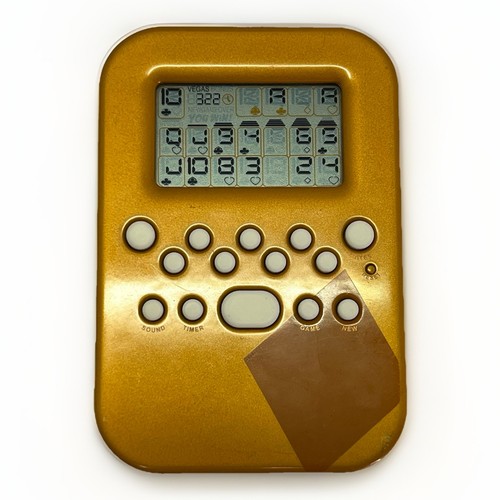 Solitaire LIGHTED SCREEN Electronic Handheld Game Radica Yellow White ...