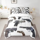 Guns 7 Piece Comforter Set Full Bed in a Bag,Firearms Bedding Sets ...