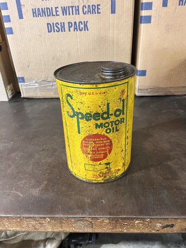 VINTAGE SPEED-OL TIN OIL CAN | eBay