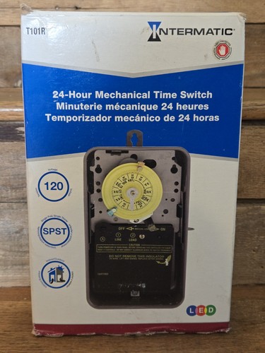 Intermatic Mechanical Time Switch w/ Outdoor Case SPST 24-Hr 120V T101R ...