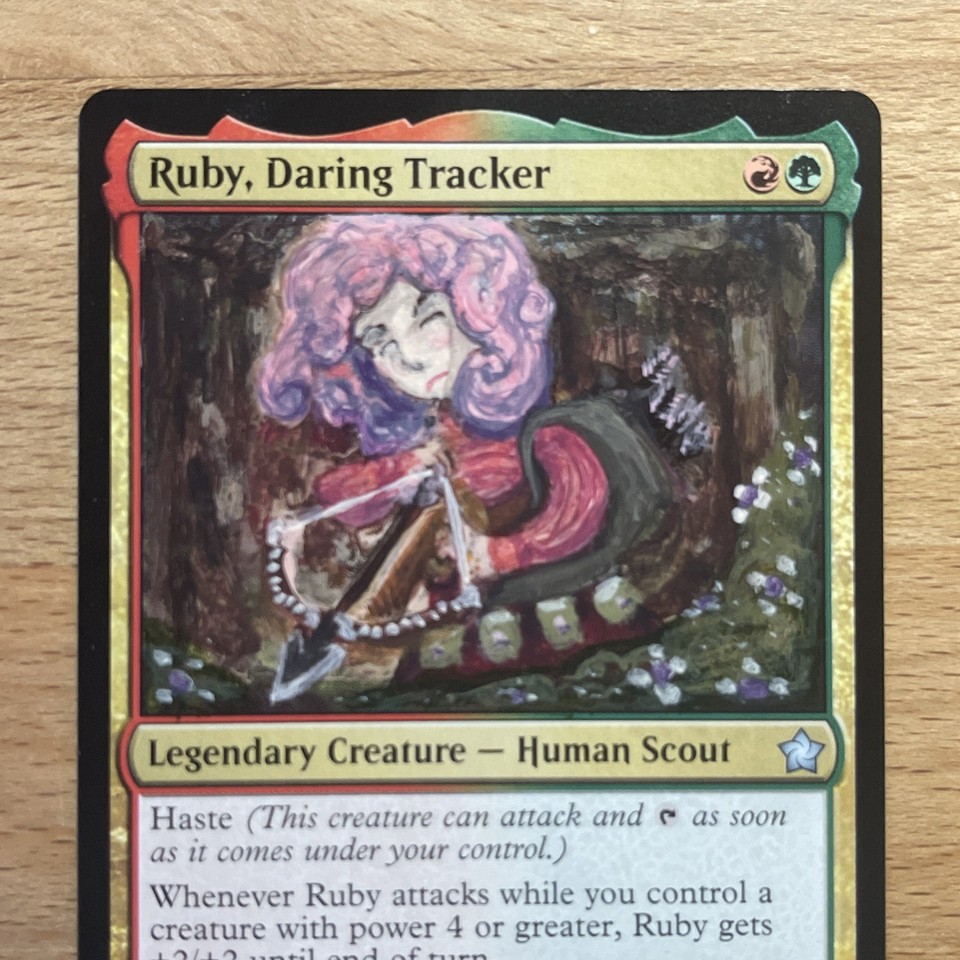 Ruby, Daring Tracker (Altered) Hand-Painted mtg Card, 1/1 painting | eBay