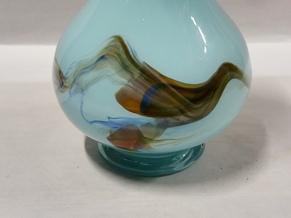 Vintage Snowflake Chinese Glass Vase. Dalian Glass Co. 1960’s | eBay ...