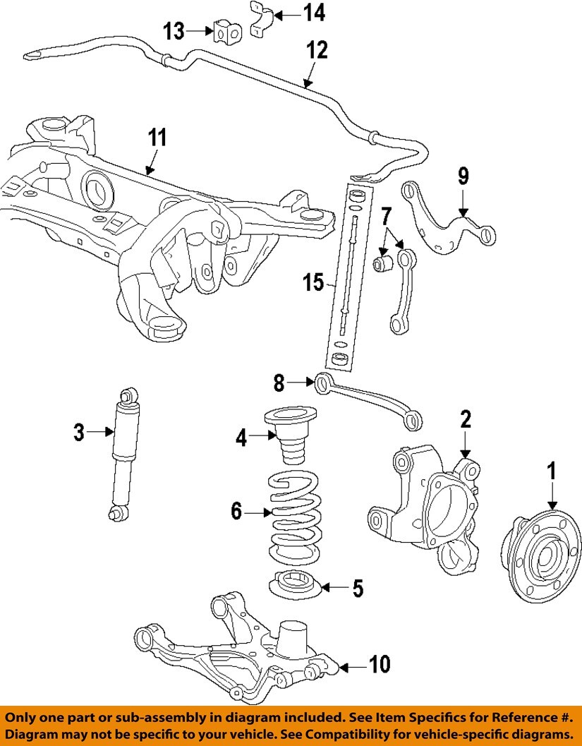 GM OEM 10-16 SRX Rear Suspension Suspension Components-Upper Cntrl Arm ...