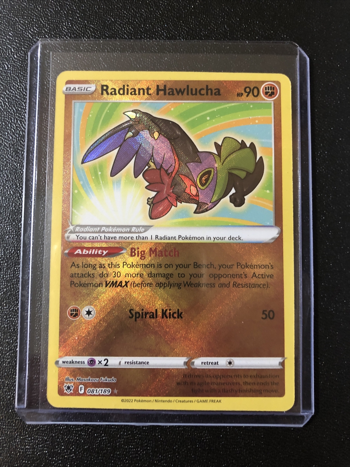 Radiant Hawlucha 081/189 Astral Radiance Radiant Rare Pokemon TCG Pack ...