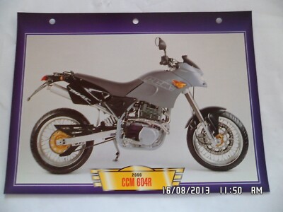 CARTE FICHE MOTO 2000 CCM 604R | eBay