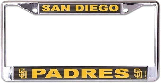 San Diego Padres MLB Laser Chrome License Plate Frame For a Truck Car ...