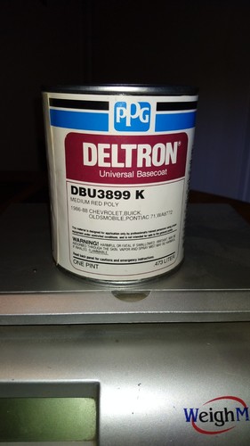 PPG Deltron Universal Base Coat Paint DBU3899 K Medium Red Poly One ...
