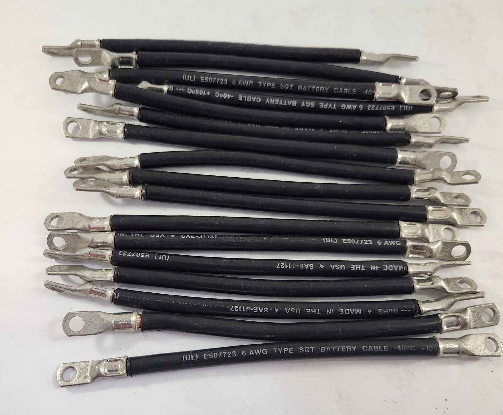Type SGT Battery Cable - E507723 - 6 AWG - SAE J1127 - 8" - Lot of 17 ...