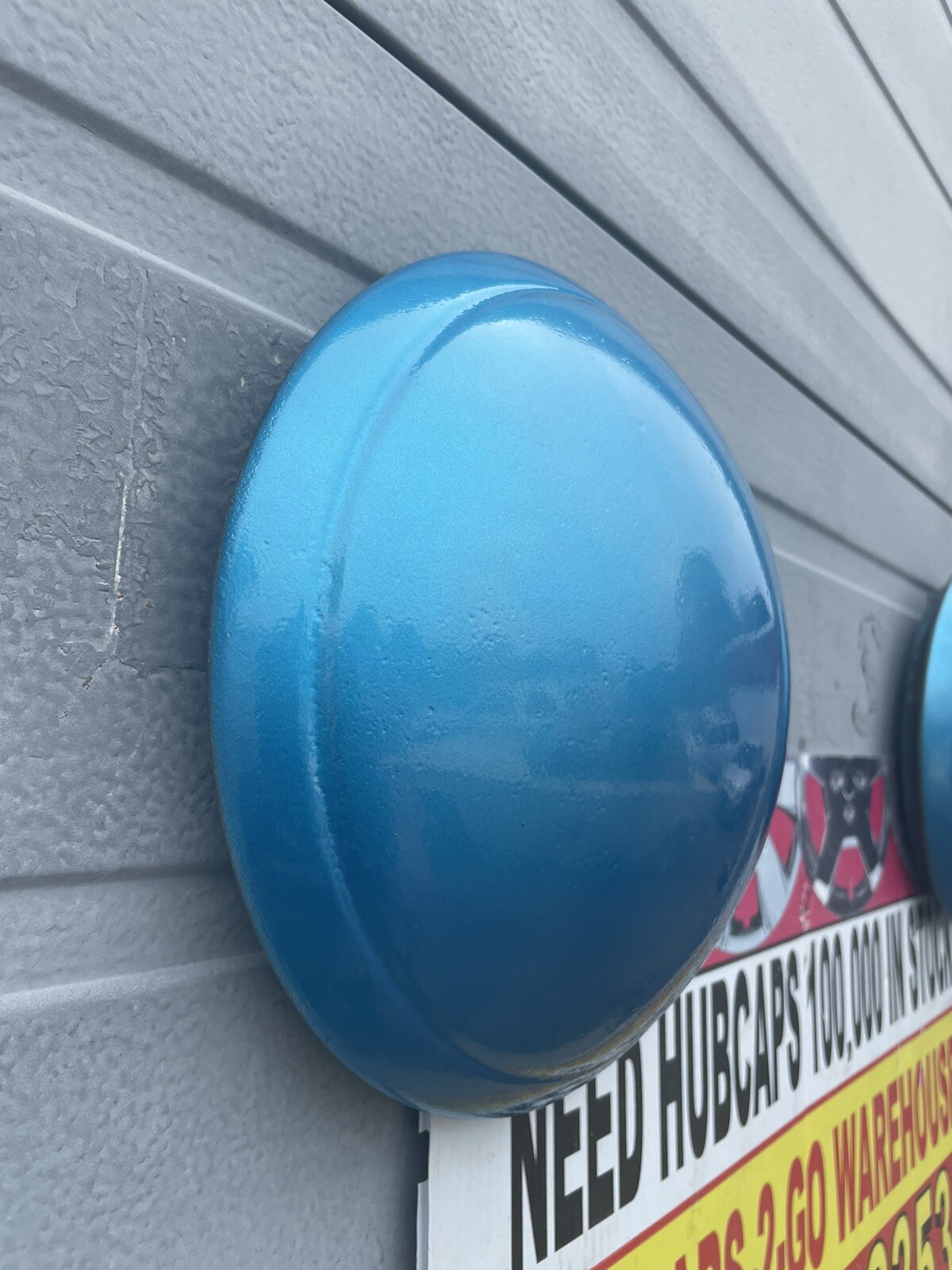 15” Airstream Hubcaps Baby Moons 2 Blue Retro 1959-79 Rare Oem Restored ...