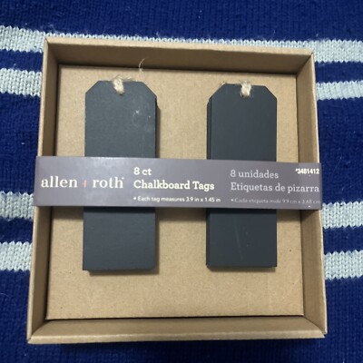 NEW Allen + Roth Chalkboard Hang Tags with String Twine - Pack of 8 | eBay