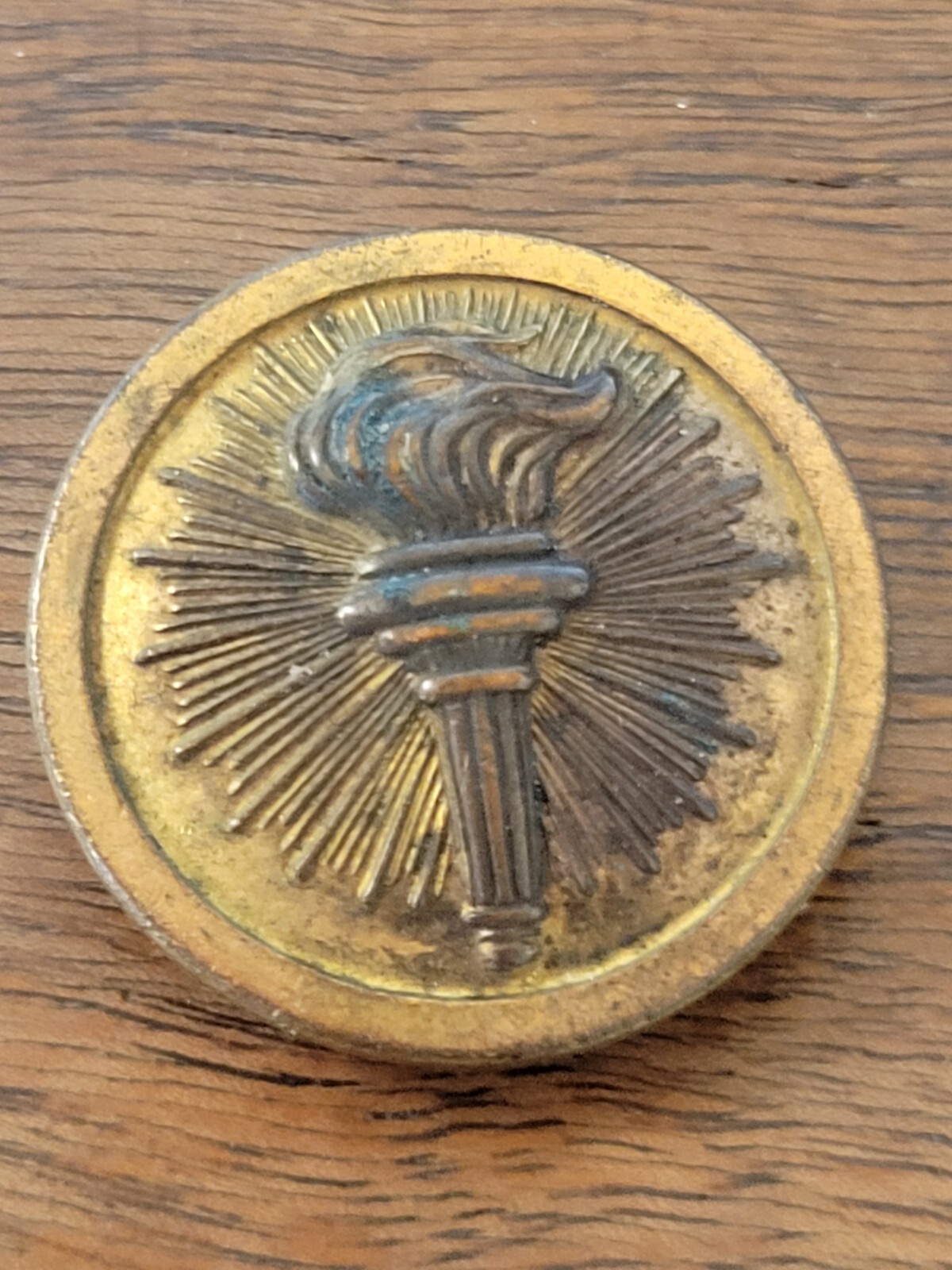 Vintage ROTC Torch of Knowledge Domed Collar Pinback Screw Back | eBay